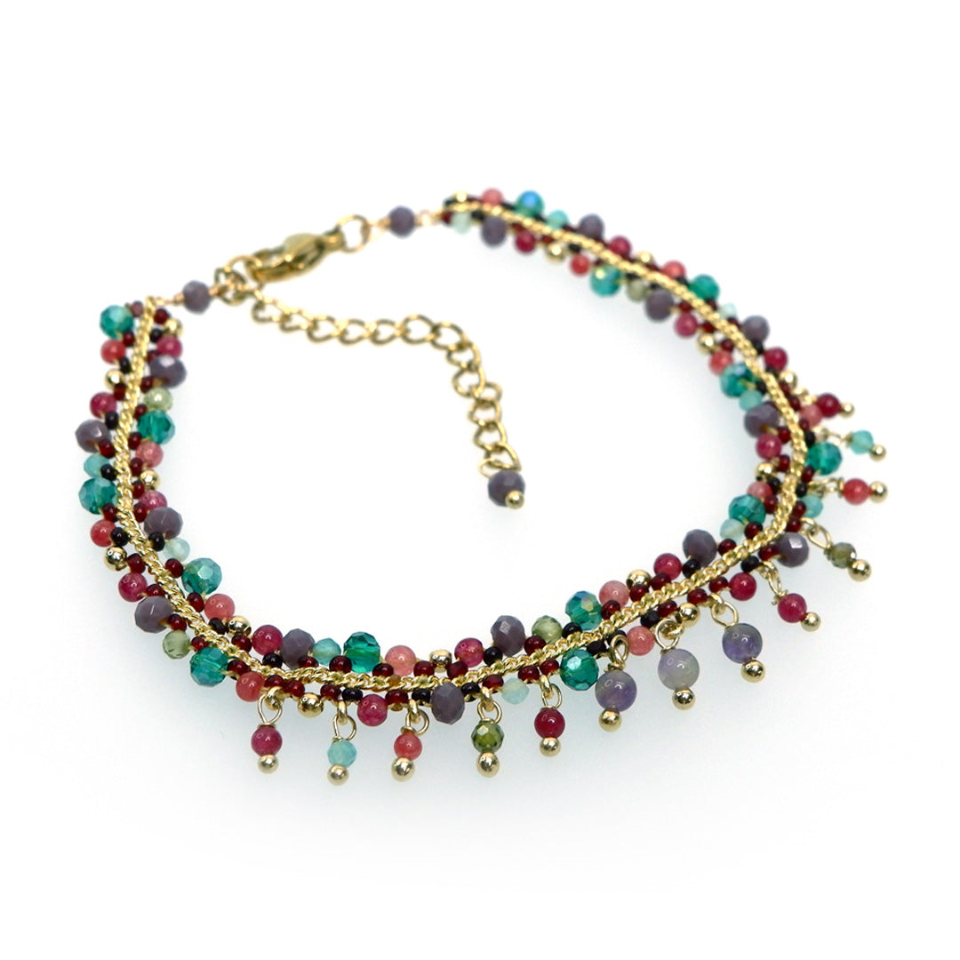 LFB13 : Handcrafted Gemstone Bracelet with 18K Gold Plating – Annabella ...